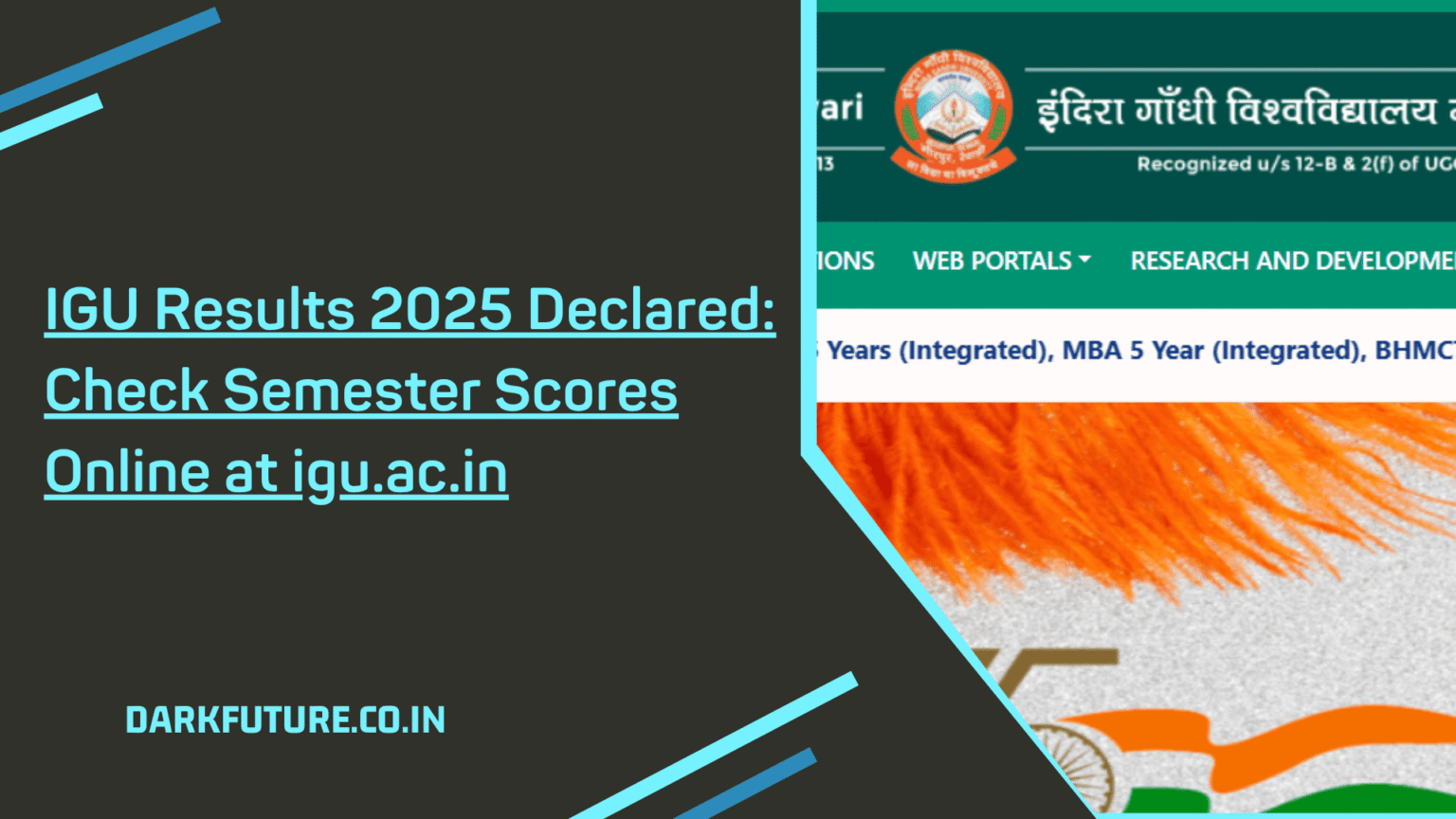 IGU Results 2025 Declared: Check Semester Scores Online at igu.ac.in ...